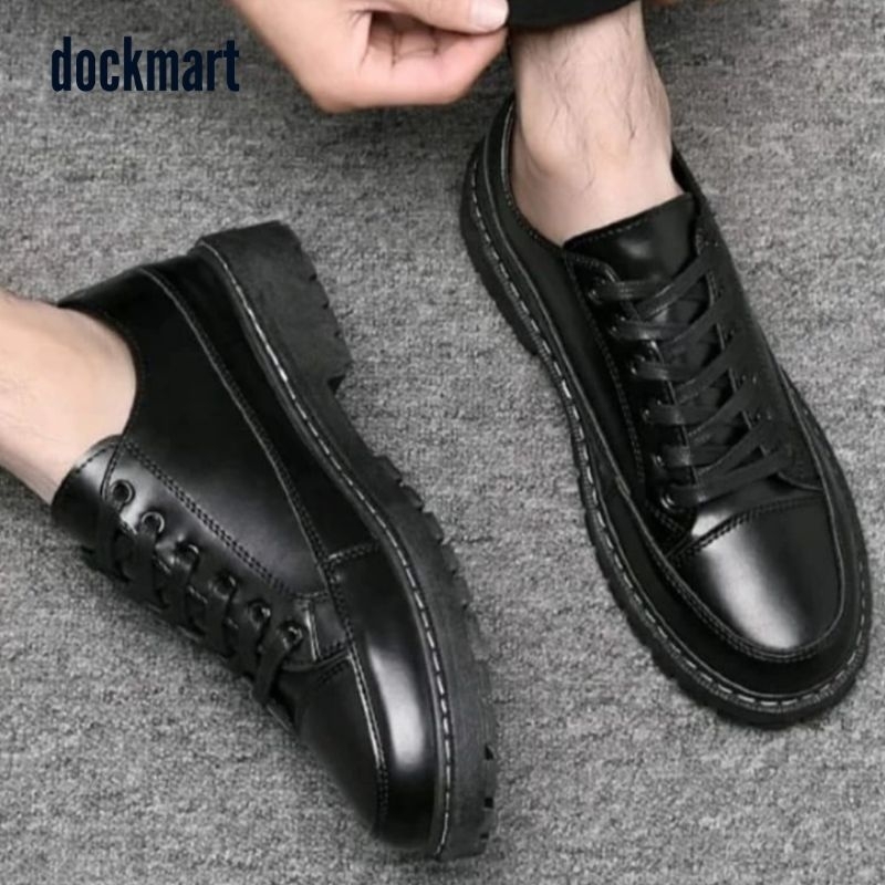 Jual sepatu sekolah original model dockmart black | Shopee Indonesia