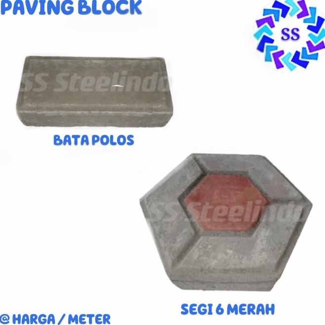 Jual Sedang Trend PAVING BLOCK CONBLOCK MODEL SEGI 6 MERAH DAN BATA ...