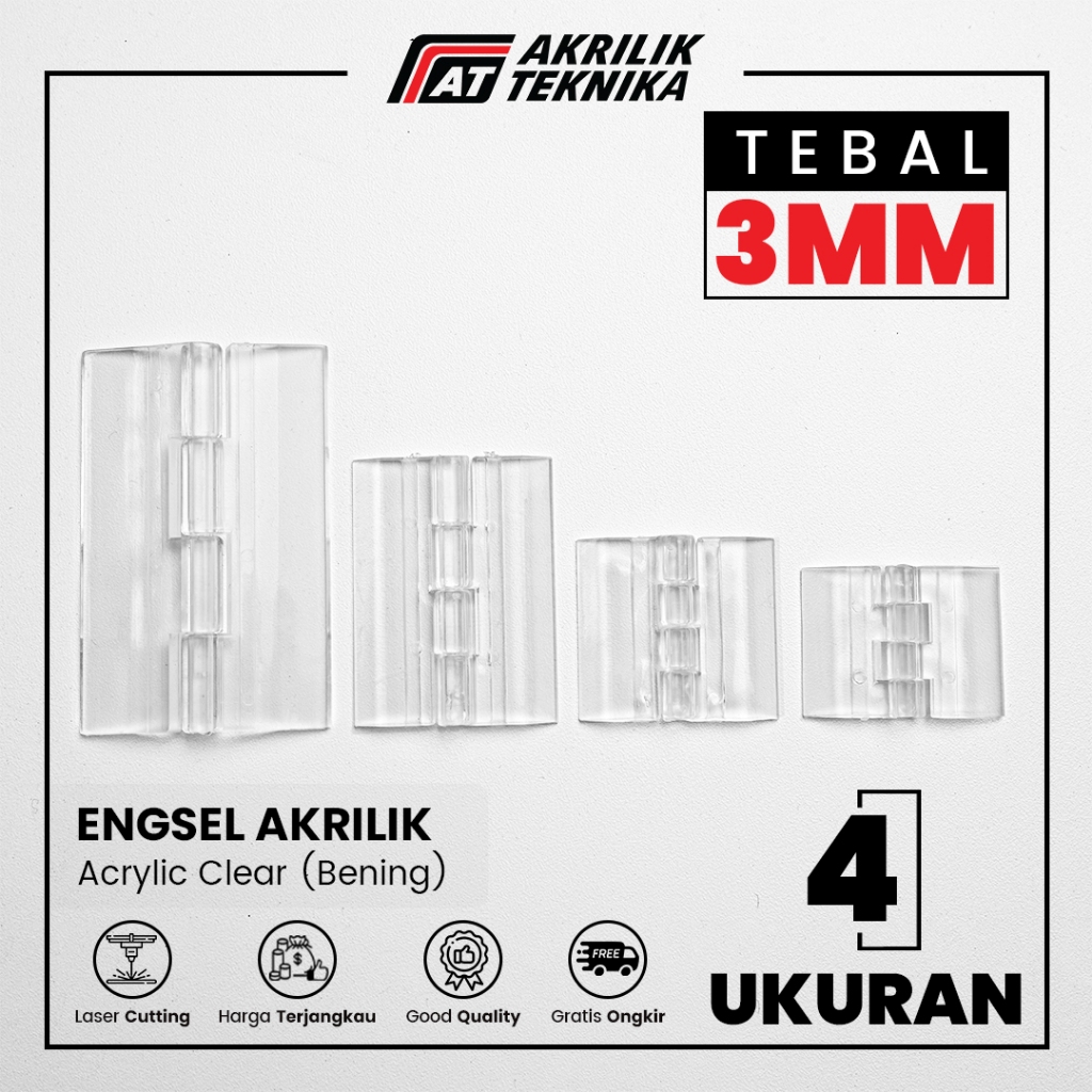 Jual Engsel Akrilik 2.5cm 3cm 4.5cm 6.5cm Hinge Acrylic Overpal ...
