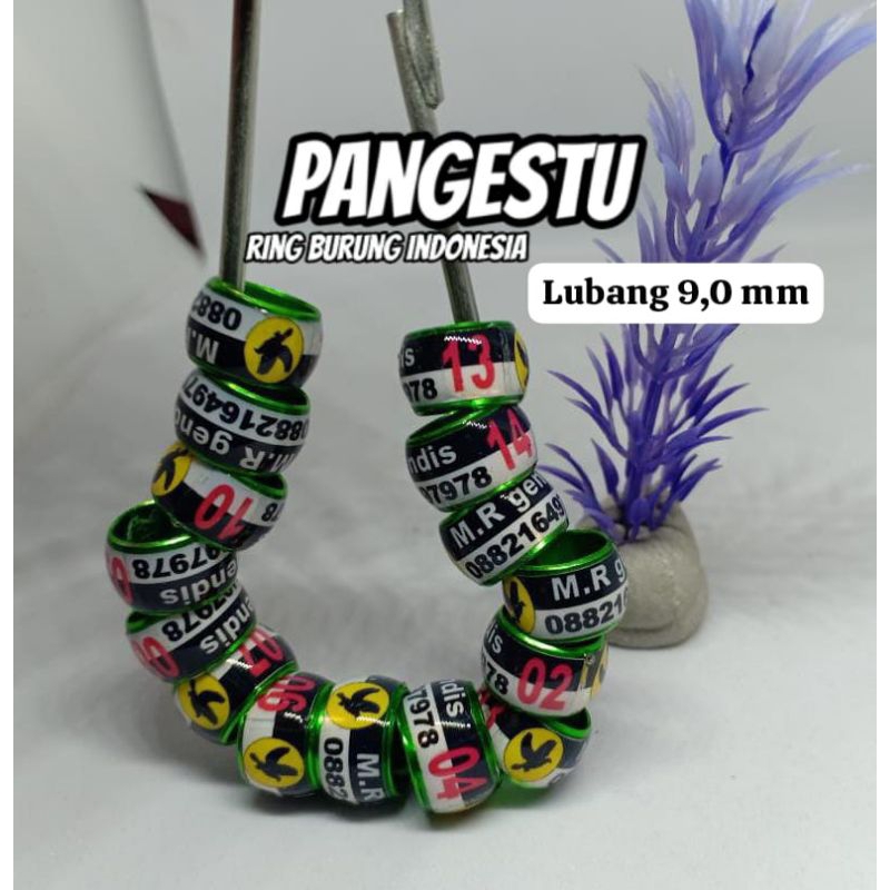 Jual RING BURUNG DONAT D'PRINTZ MERPATI DEWASA 9 MM HITAM PUTIH LIS ...