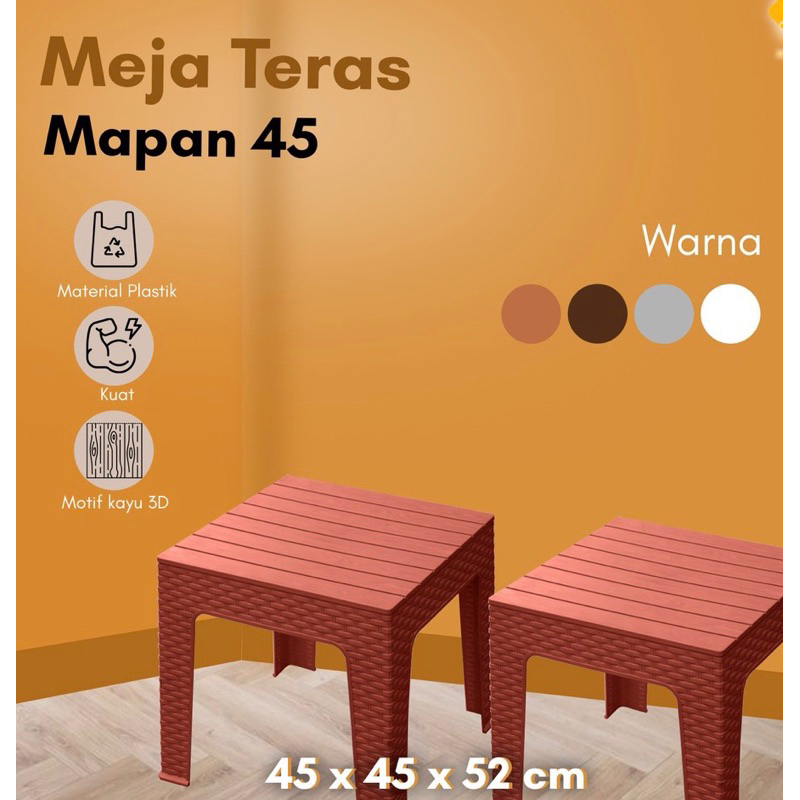 Jual meja teras mapan 45 napolly | Shopee Indonesia