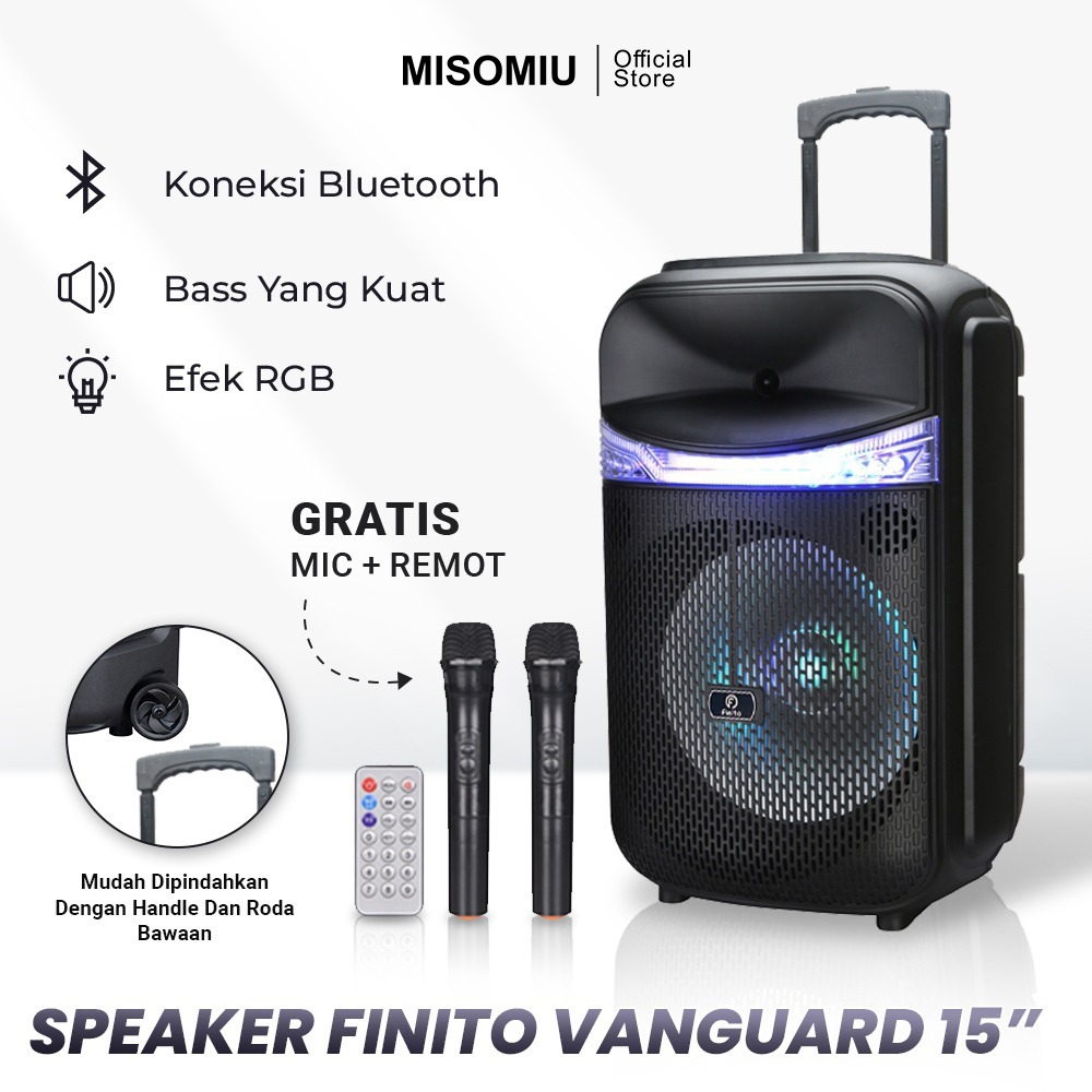 Jual Speaker Portable Finito Vanguard 15 INC Tabung BASS Menggelegar ...