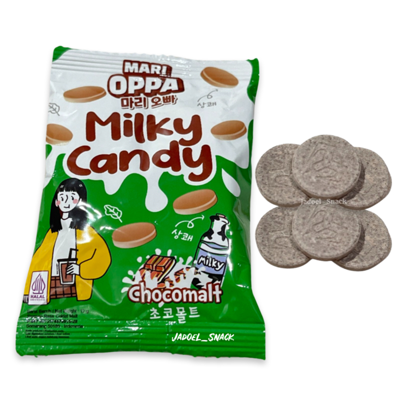 Jual Permen Mari Oppa Milky Candy 12 Gr Rasa Cokelat by Jadoel_Snack ...