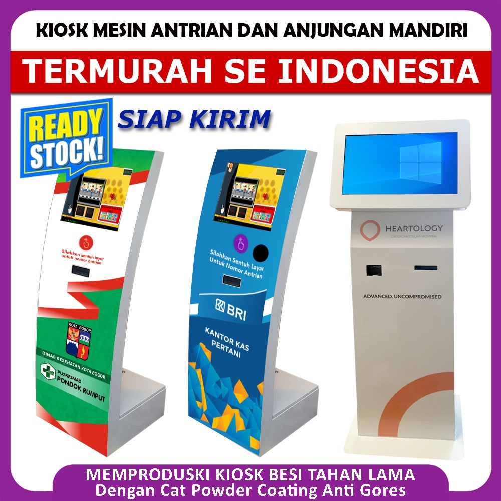 Jual Mesin Antrian Kiosk Anjungan touchscreen 17" Gratis Sfotware ...