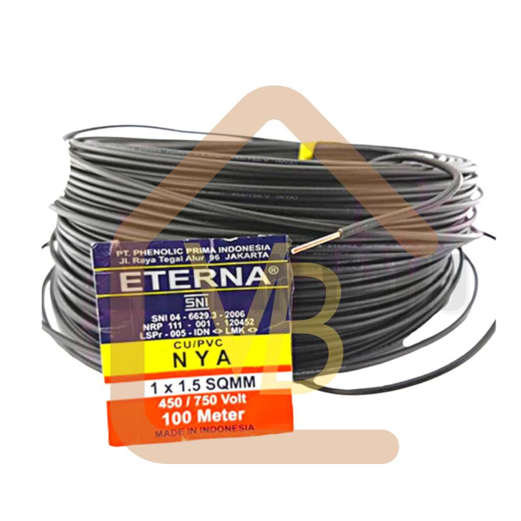 Jual Kabel NYA 1x1,5 1.5 ETERNA Kawat Tembaga SNI (Per Meter) | Shopee Indonesia