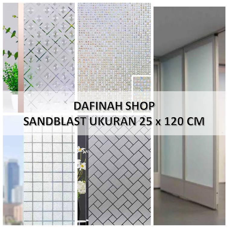 Jual Sticker Sandblast | Glass Sticker | Kaca Film Ukuran 25 x 120cm ...