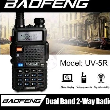 Jual BAOFENG UV-5R Dual band UHF-VHF ORIGINAL | Shopee Indonesia