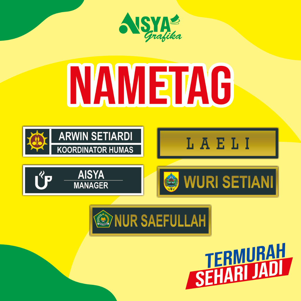 Jual CETAK NAMETAG | PAPAN NAMA CUSTOM | Shopee Indonesia