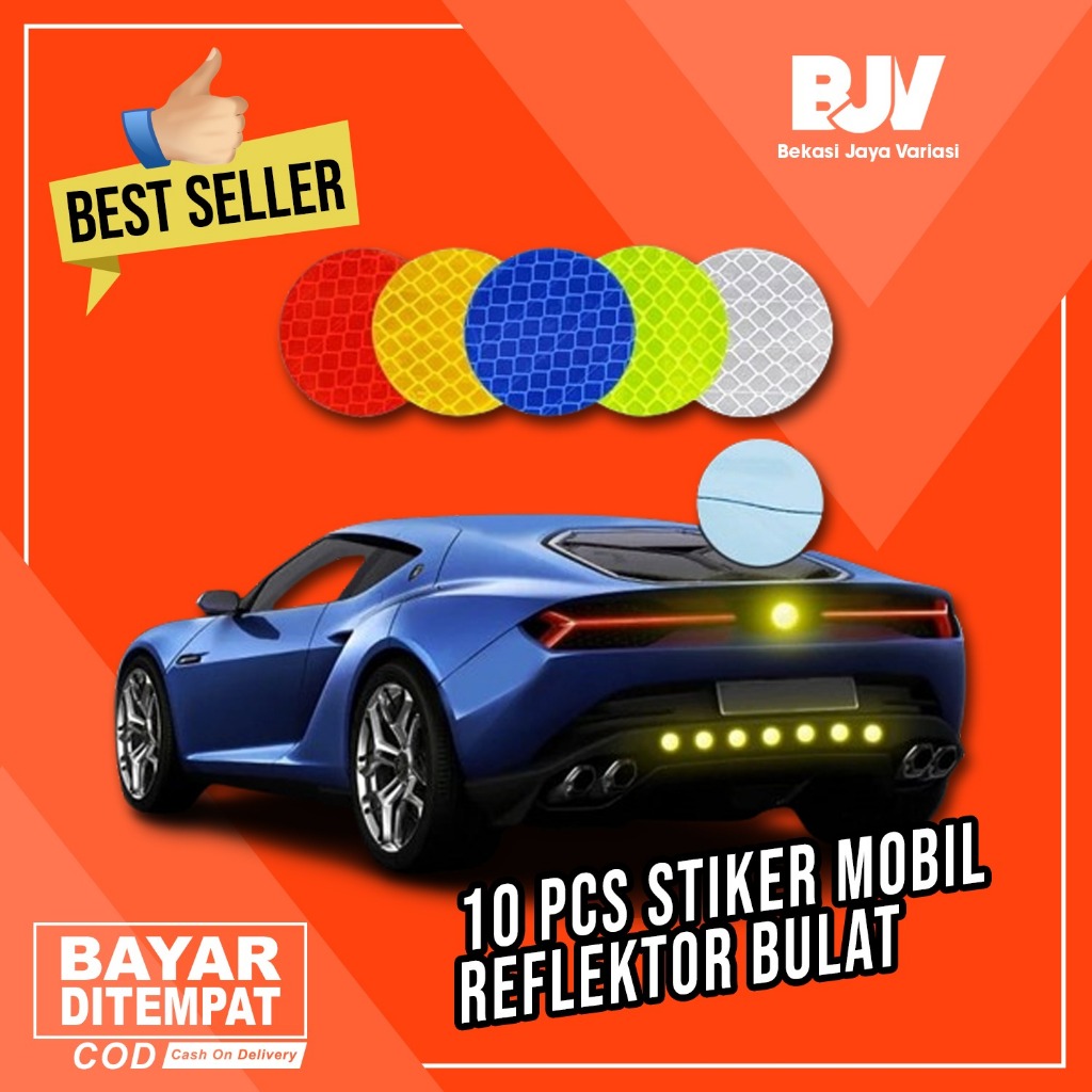 Jual 10 PCS Stiker Reflektor Mobil / Car Warning Sticker Waterproof ...