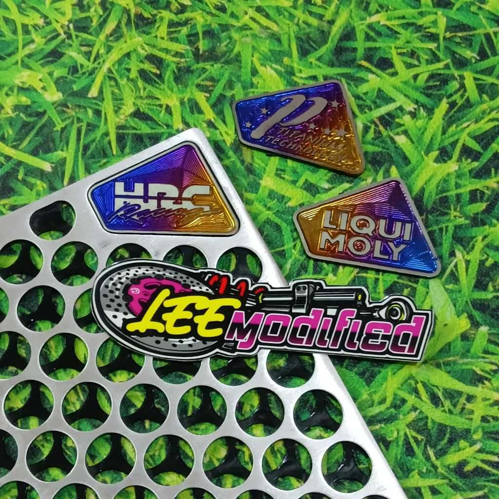 Jual Emblem titanium cover radiator HRC VARIO 125/150/160 PCX TITANIUM ...