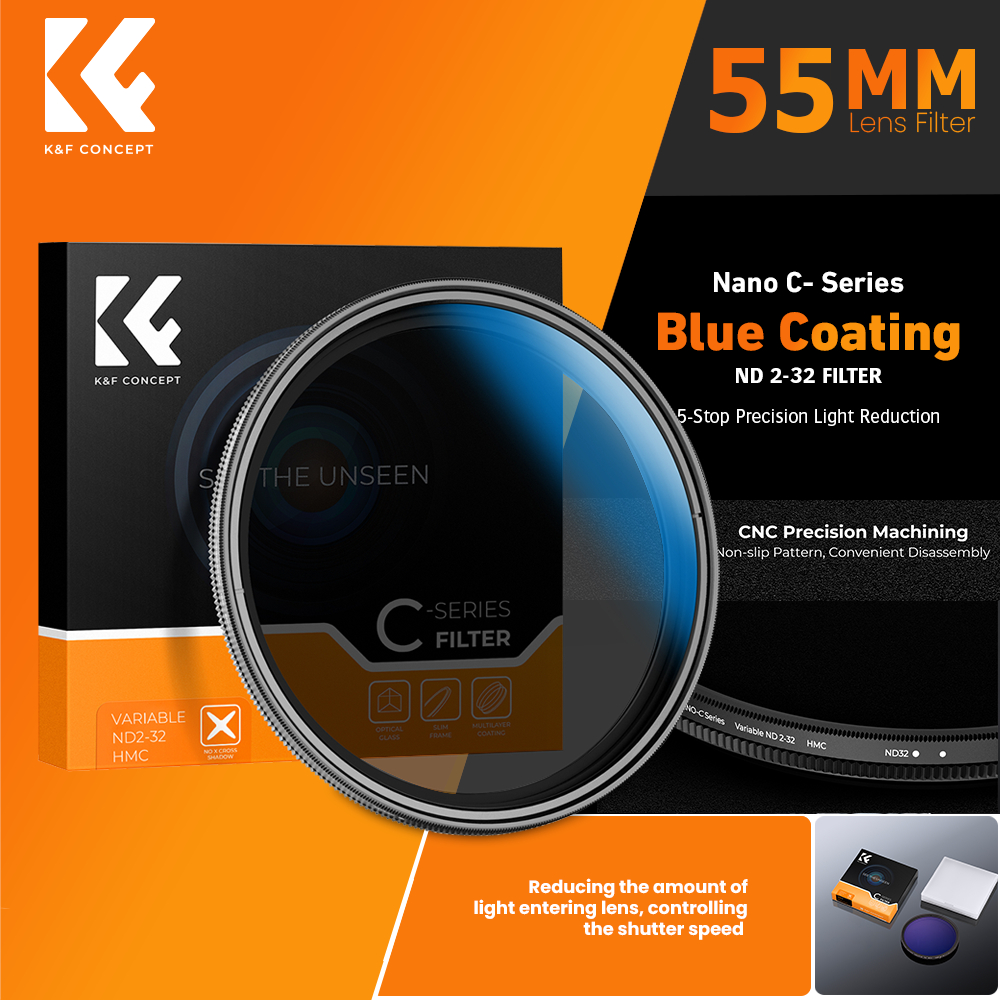 Jual KNF Concept 55mm Lens Filter Nano-C Variable NDX ND2-32 Blue Coating | Shopee Indonesia