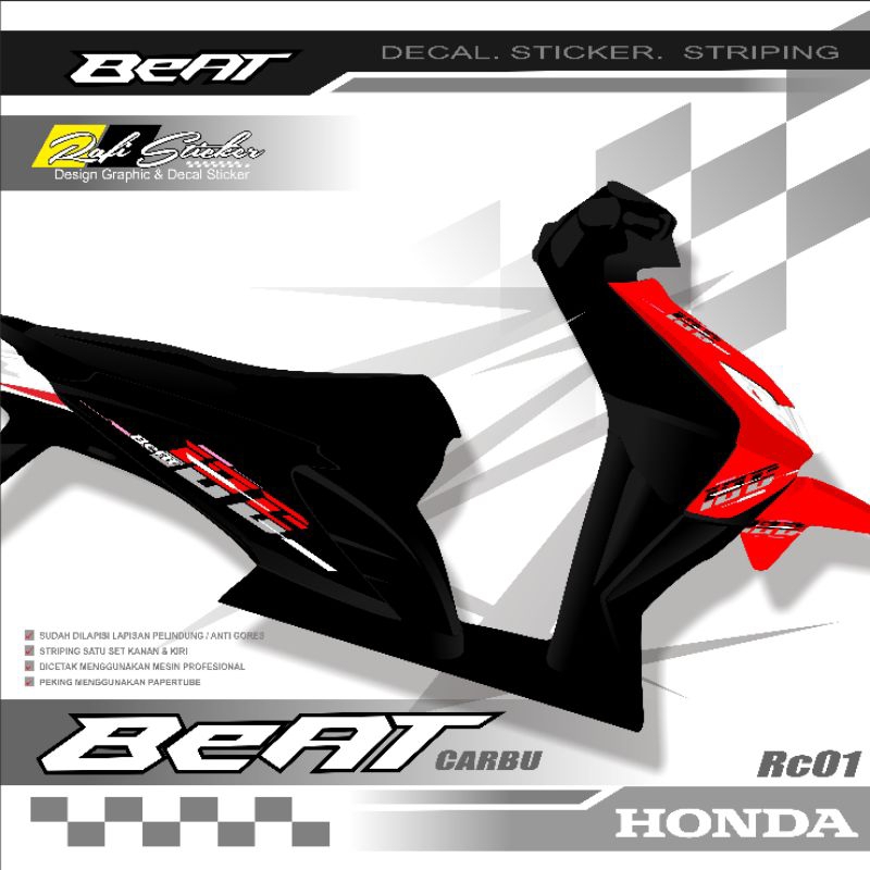 Jual (COD) Striping Beat Karbu Variasi Simple - Stiker Motor Vietnam ...