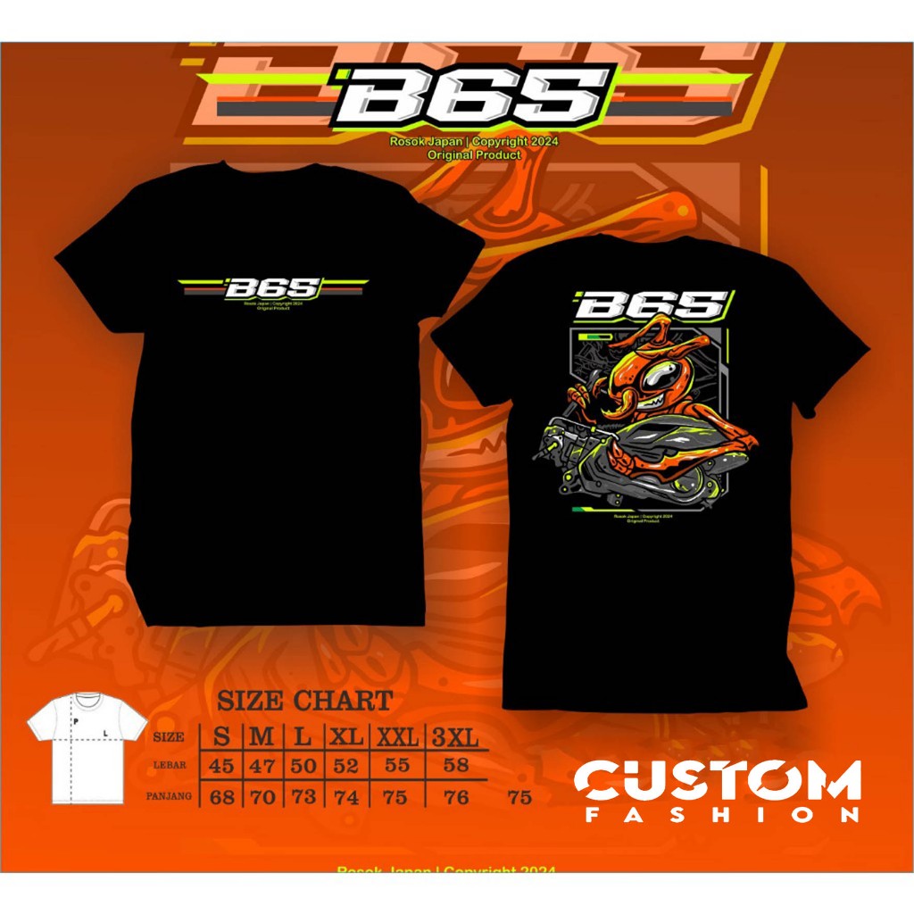 Jual T-SHIRT KAOS Yamaha B65 Yamaha Aerox MOTOR Racing Custom Fashion Pria Wanita Bayar Di ...