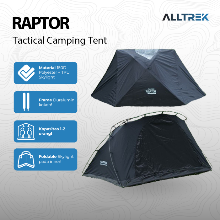 Jual ALLTREK Tenda Camping RAPTOR Double Layer Kangaroo Tent 1-2 Person ...
