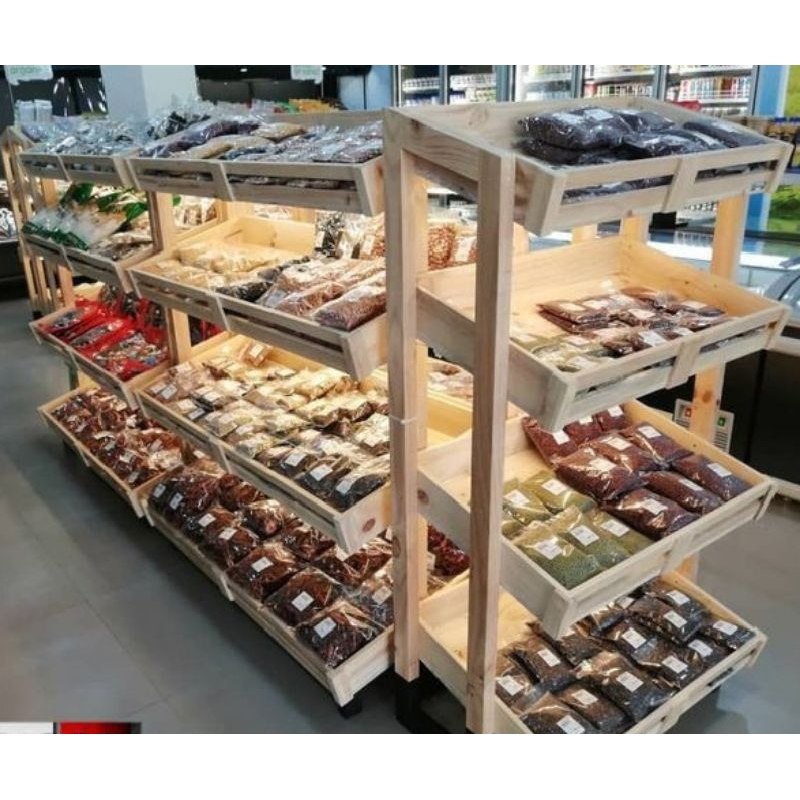 Jual rak display 60cm/rak snack/rak makanan/rak roti | Shopee Indonesia