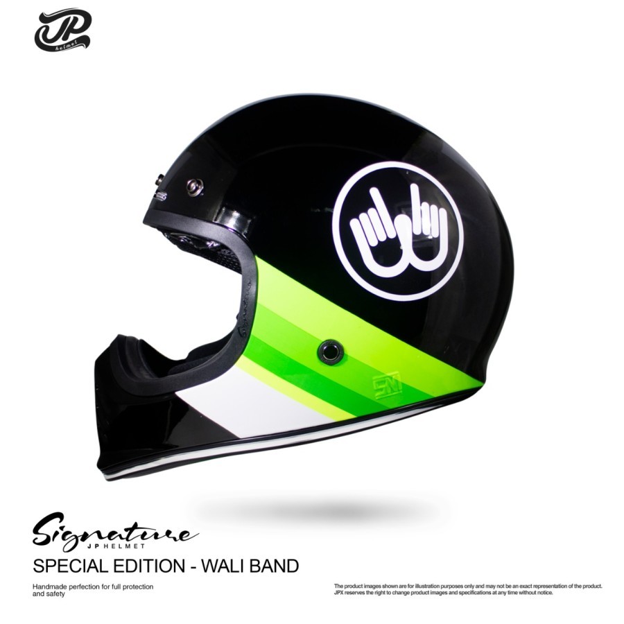 Jual Helm JP Retro Signature Wali Seri - Super Black | Shopee Indonesia