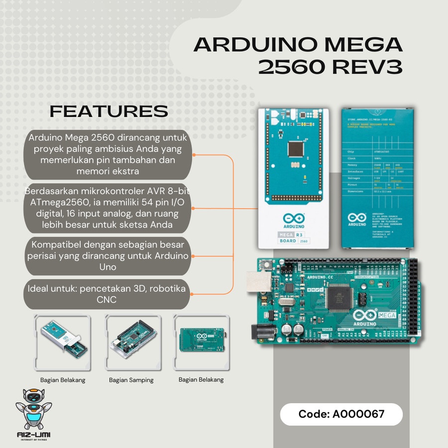 Jual Arduino Mega 2560 Rev3 | Shopee Indonesia