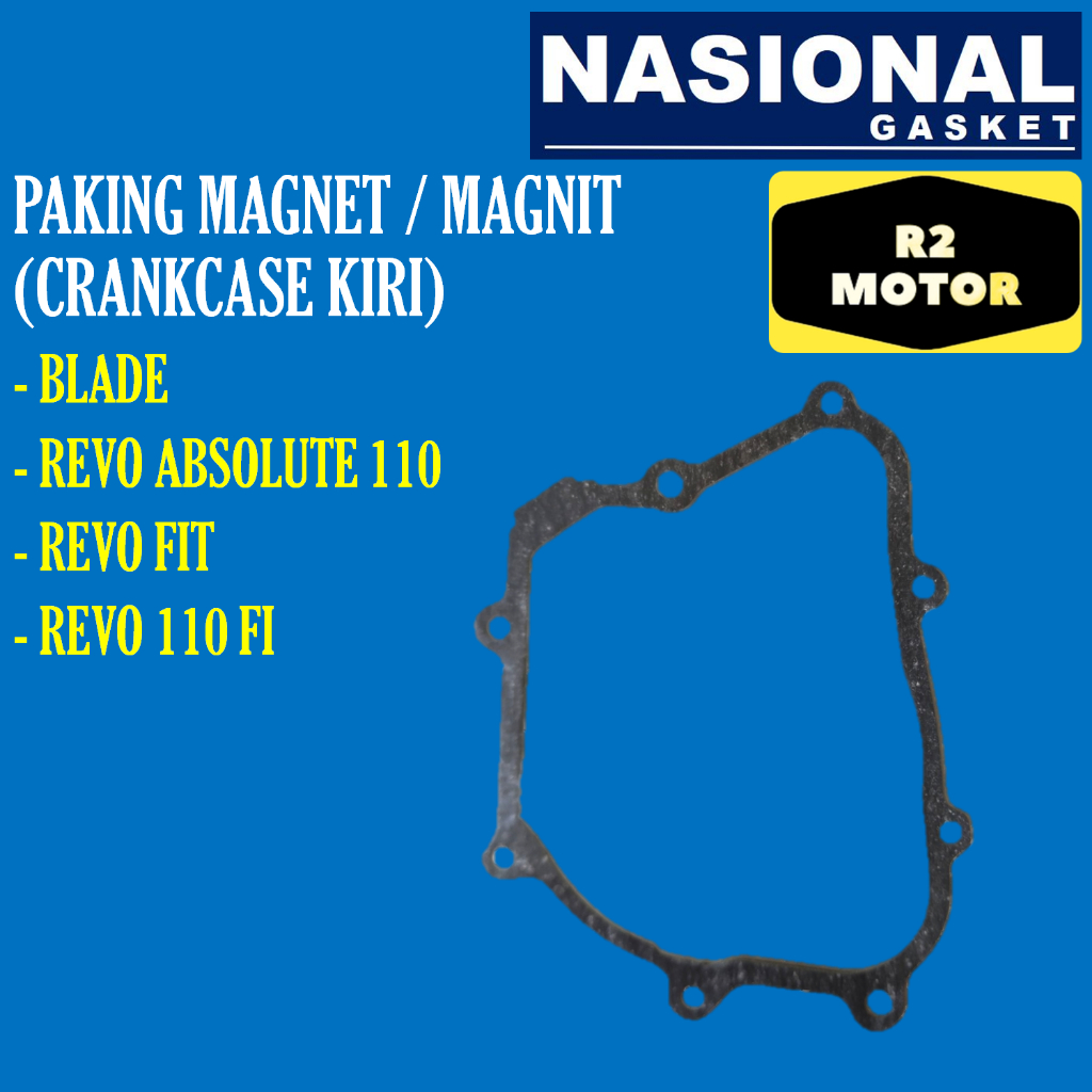 Jual NGI GASKET PAKING MAGNET MAGNIT CRANKCASE KIRI BLADE REVO ABSOLUTE FIT 110 FI KUAT PRESISI ...