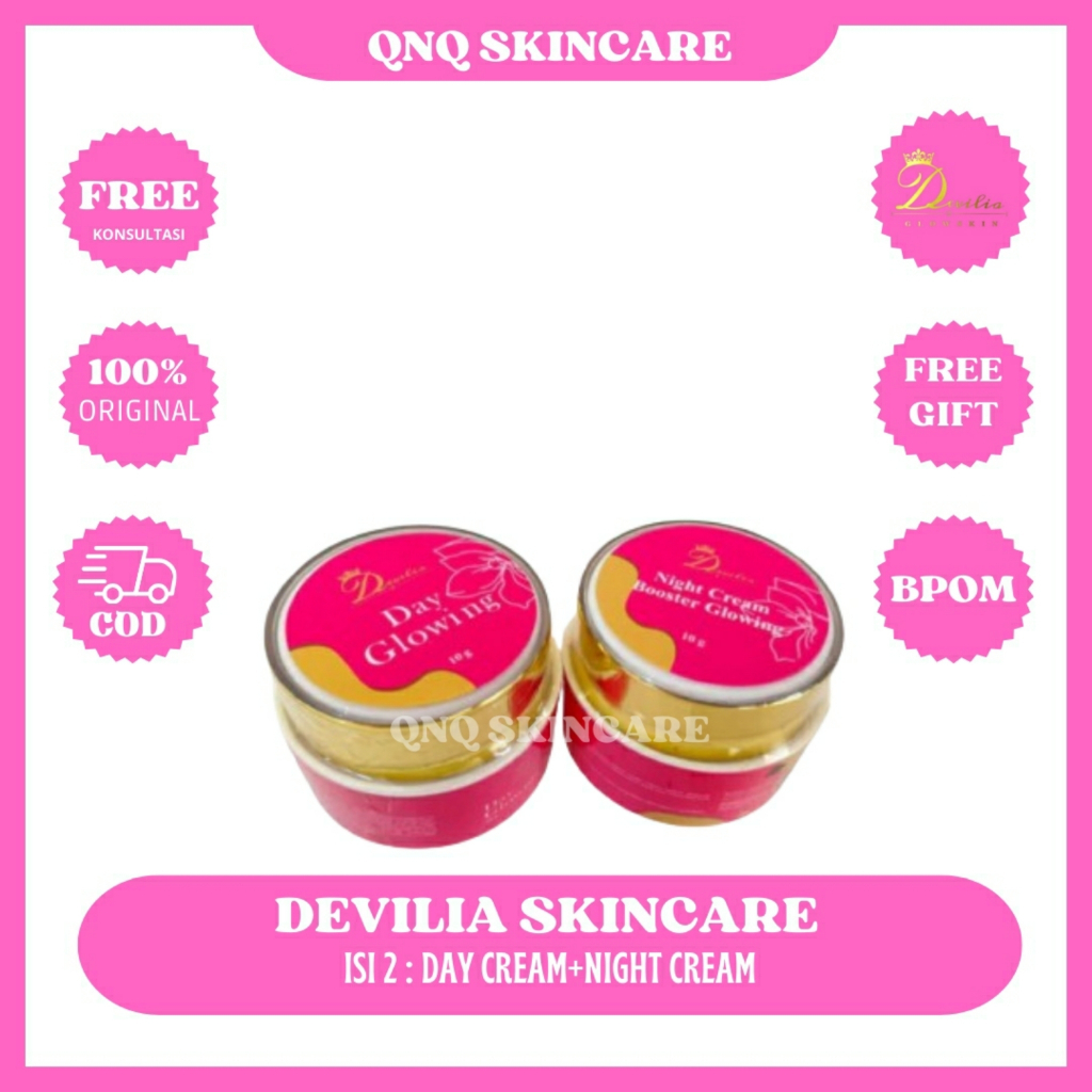 Jual Cream devilia skincare BPOM Day Glow dan pelicin Night glowing original | Shopee Indonesia