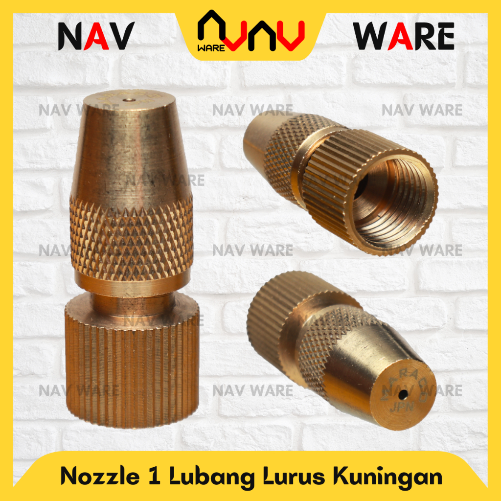 Jual Nozzle Sprayer 1 Lubang Lurus Kuningan Adjustable Head Spray Nozle ...