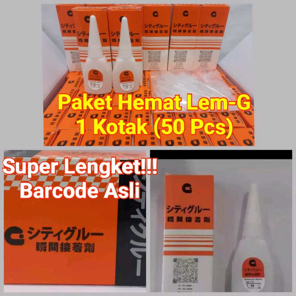 Jual READY STOCK!!!! PAKET GROSIR TERMURAH Per Kotak isi 50 Pcs Lem G ...