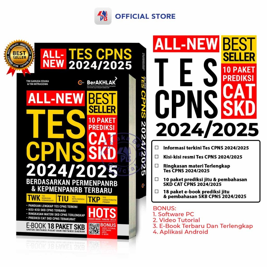 Jual Buku Tes CPNS 2024 2025 / All New Tes CPNS 2024 2025 / PT KAWAH ...