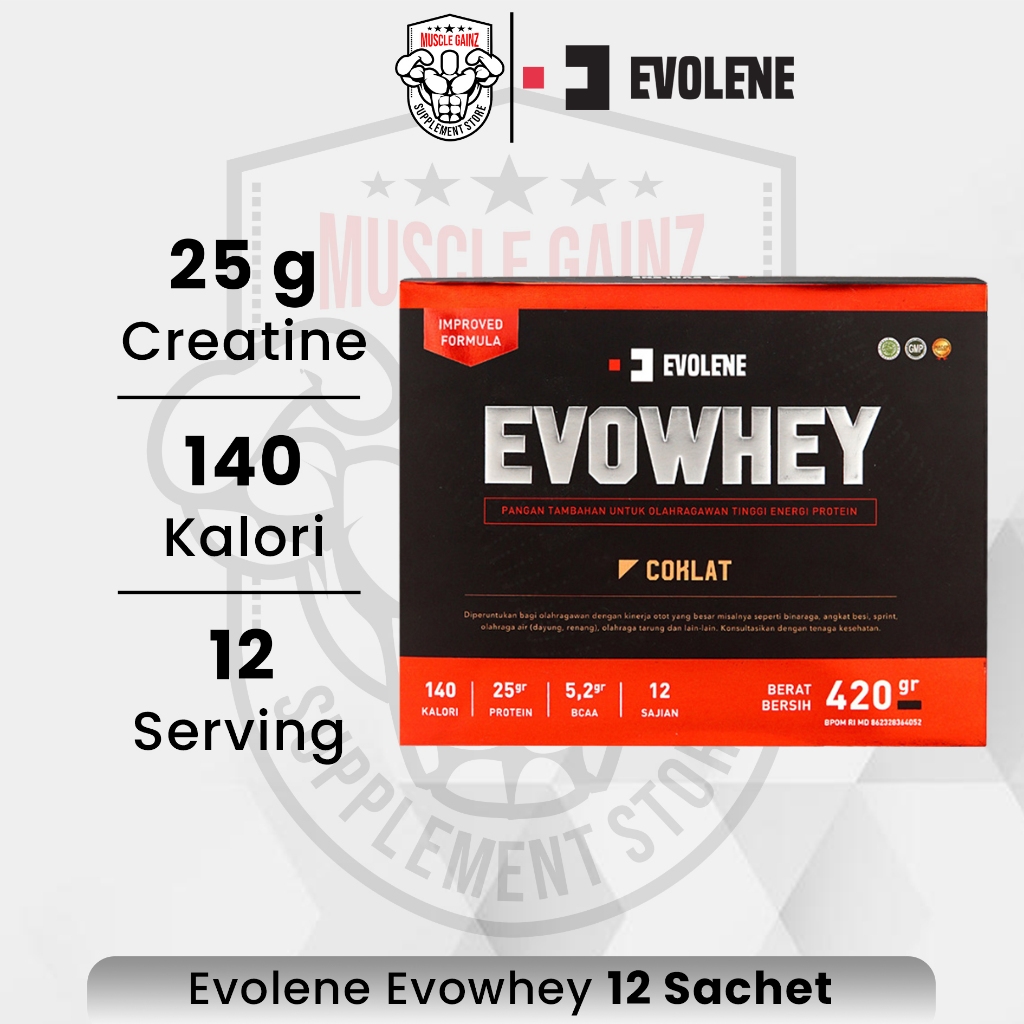 Jual Evowhey Evolene Evo Whey Protein 12 sachet | Shopee Indonesia