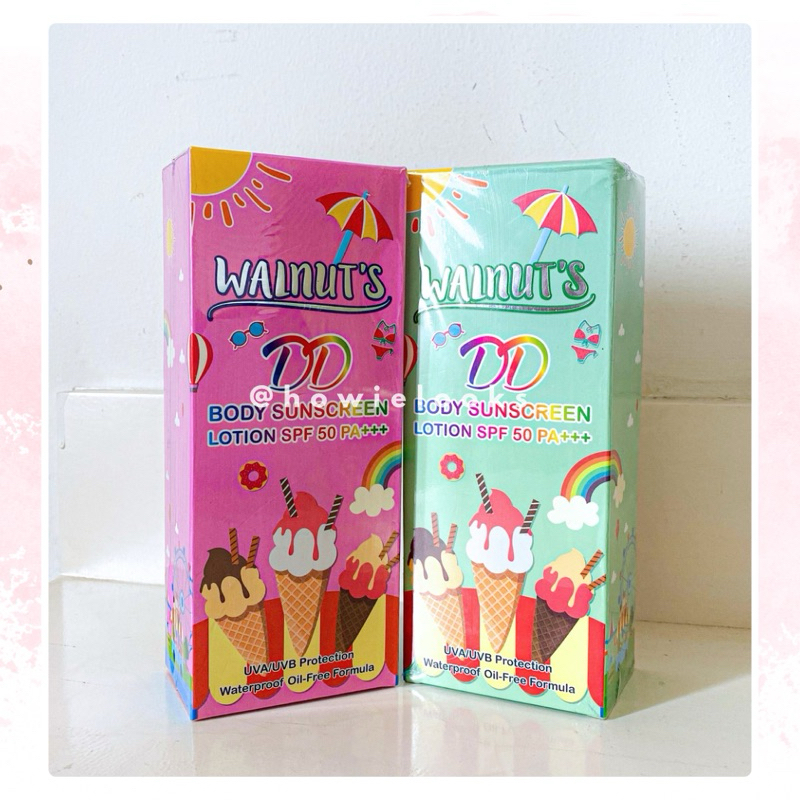 Jual WALNUTS DD BODY SUNSCREEN SPF 50 PA+++ ORIGINAL THAILAND / TABIR ...