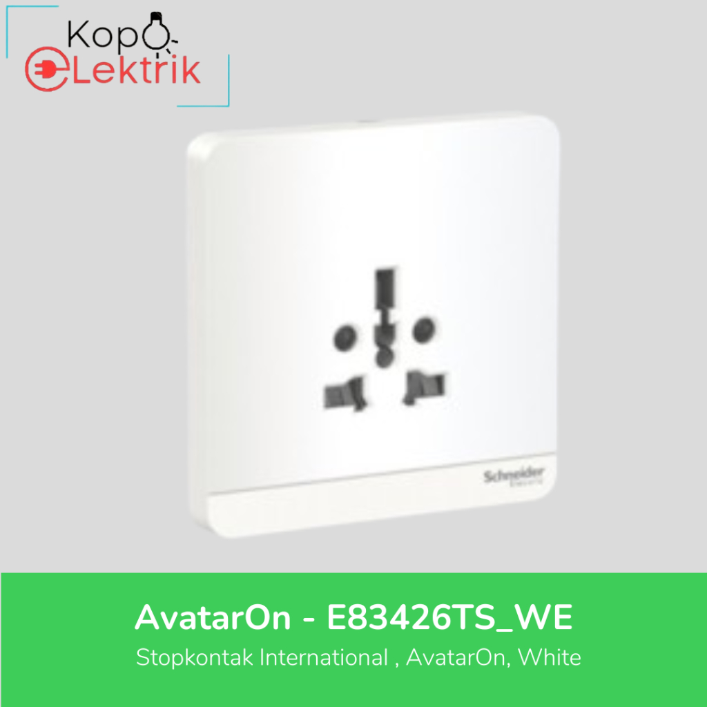 Jual StopKontak International Avatar On White Schneider E83426TS WE ...