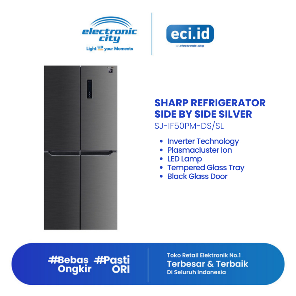 Jual Sharp Kulkas Side By Side > 2 Pintu 472 Liter - SJ-IF50PM-DS/SL | Shopee Indonesia