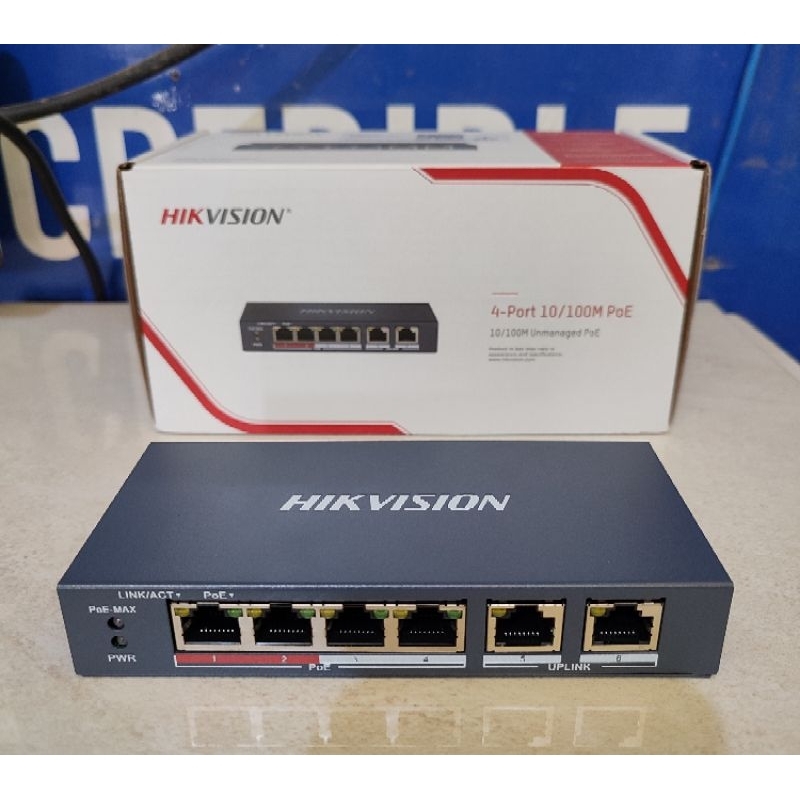 Jual Switch POE Hikvision 4 Port 2 Uplink DS-3E0106P E/M | Shopee Indonesia