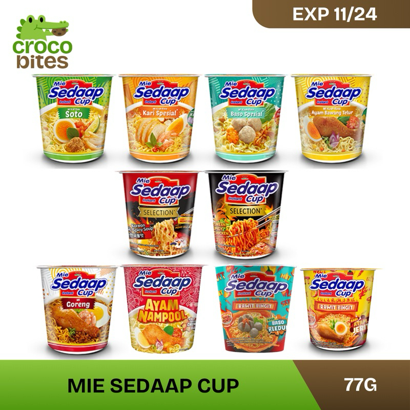 Jual Mie Sedaap Cup Rasa Ayam Nampool, Baso Bledug, Ayam Jerit, Soto ...
