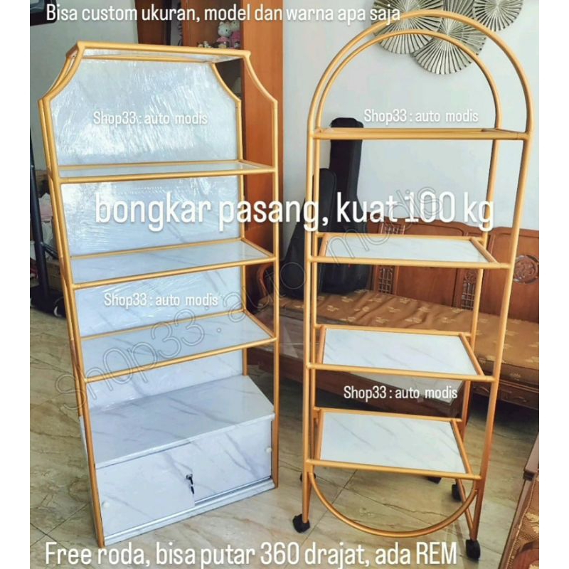 Jual RAK LEMARI ESTETIK AESTHETIC BER RODA KAMAR KLINIK DEKORASI ...