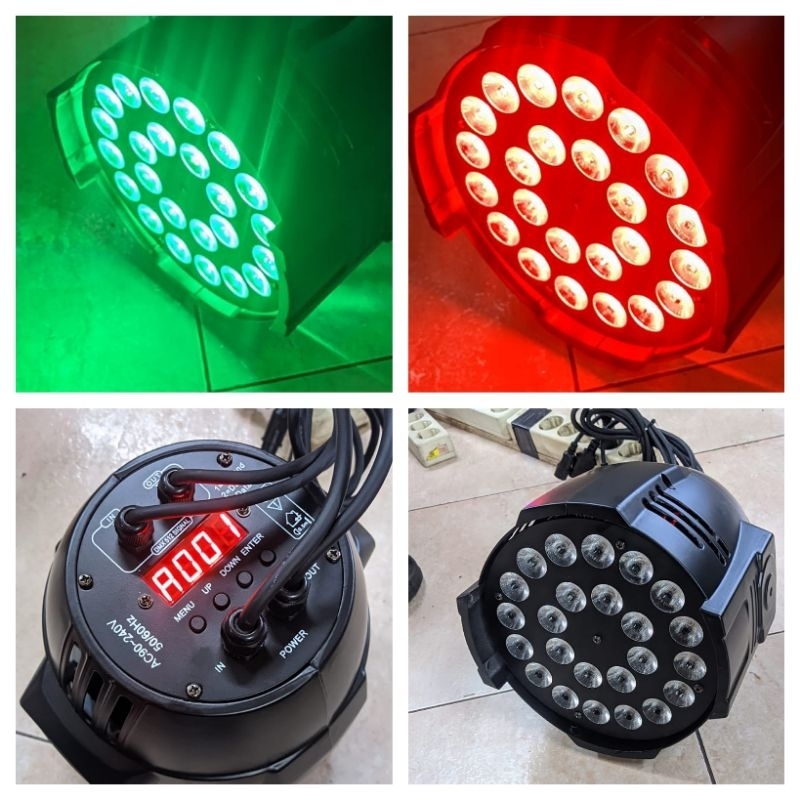 Jual Lampu Par 24 Led X 10W Full Color 4 kabel | Shopee Indonesia