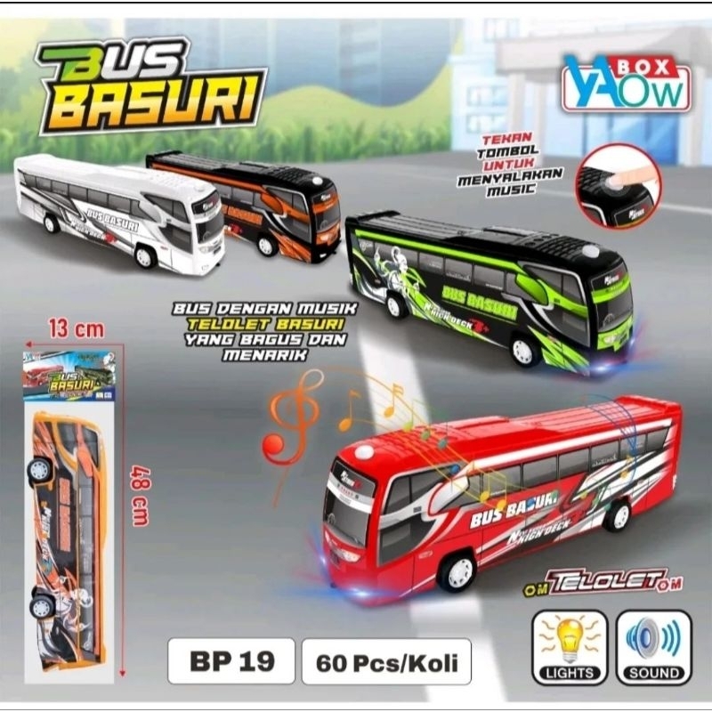 Jual Mainan Bus Basuri Telolet Om / Mainan Bis Viral Basuri / Bis ...