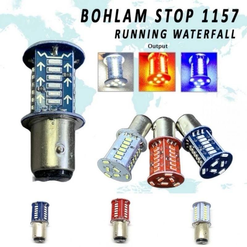 Jual LAMPU REM 30 MATA LED 2 KAKI 12V DC RUNNING DAN KEDIP 2 MODE MOTOR ...
