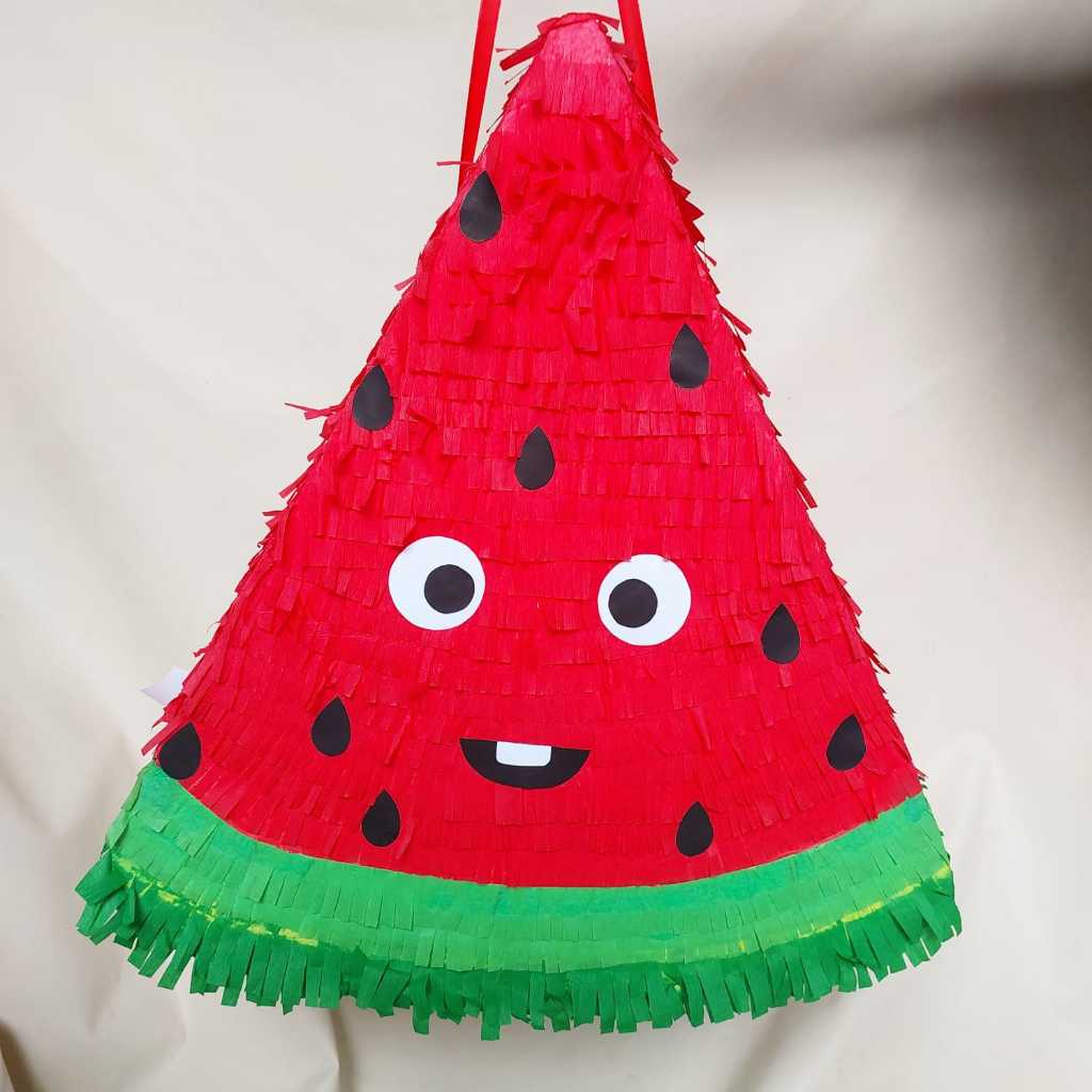 Jual Pinata pukul acara ulang tahun bentuk semangka 2D tinggi 60cm ...