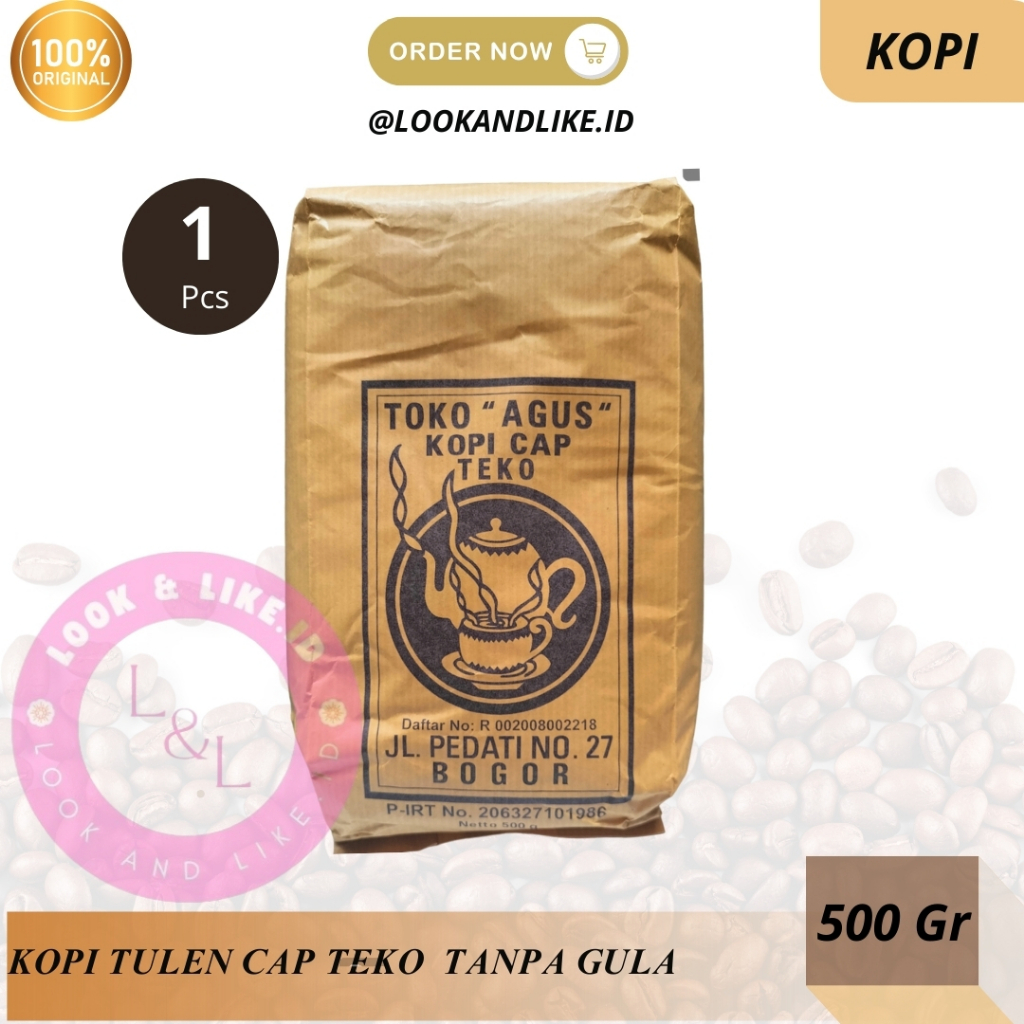 Jual Kopi Cap Teko 500 Gram Tanpa Gula Produksi Toko Agus Kopi ...
