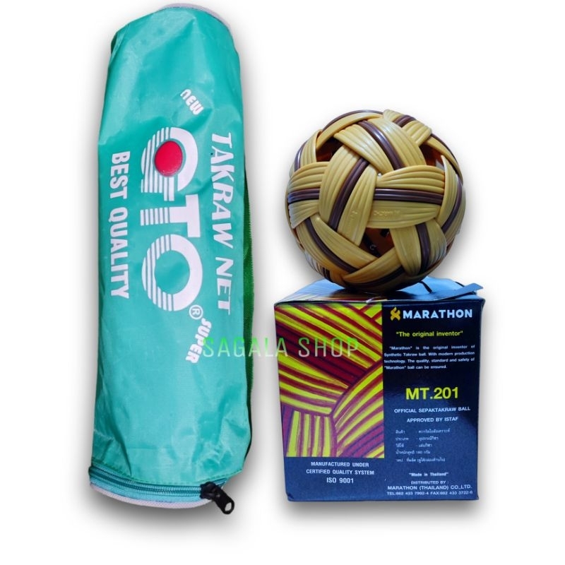 Jual 1 Set Bola Takraw Original Marathon MT 101 MT201 MT301 Thailand ...