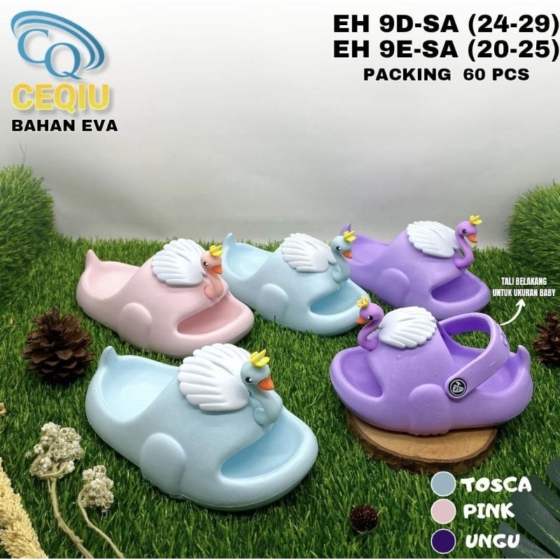 Jual EH 9D-SA SWAN ANGSA [24-29] SENDAL BLACK BEBEK EVA DULUX ANGSA ...