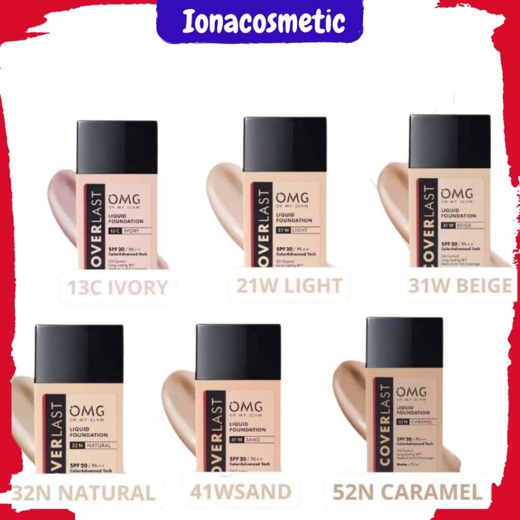 Jual OMG CoverLast Liquid Foundation Alas Bedak | Oh My Glam | SPF 20 ...