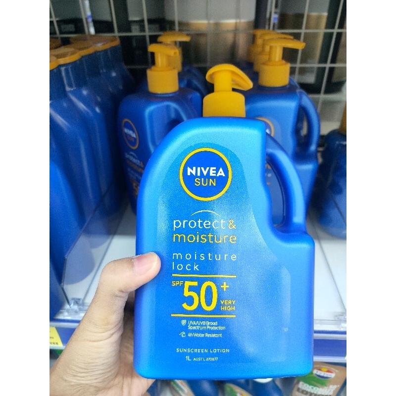 Jual Nivea Sun Protect & Moisture Lock spf 50 1 liter | Shopee Indonesia