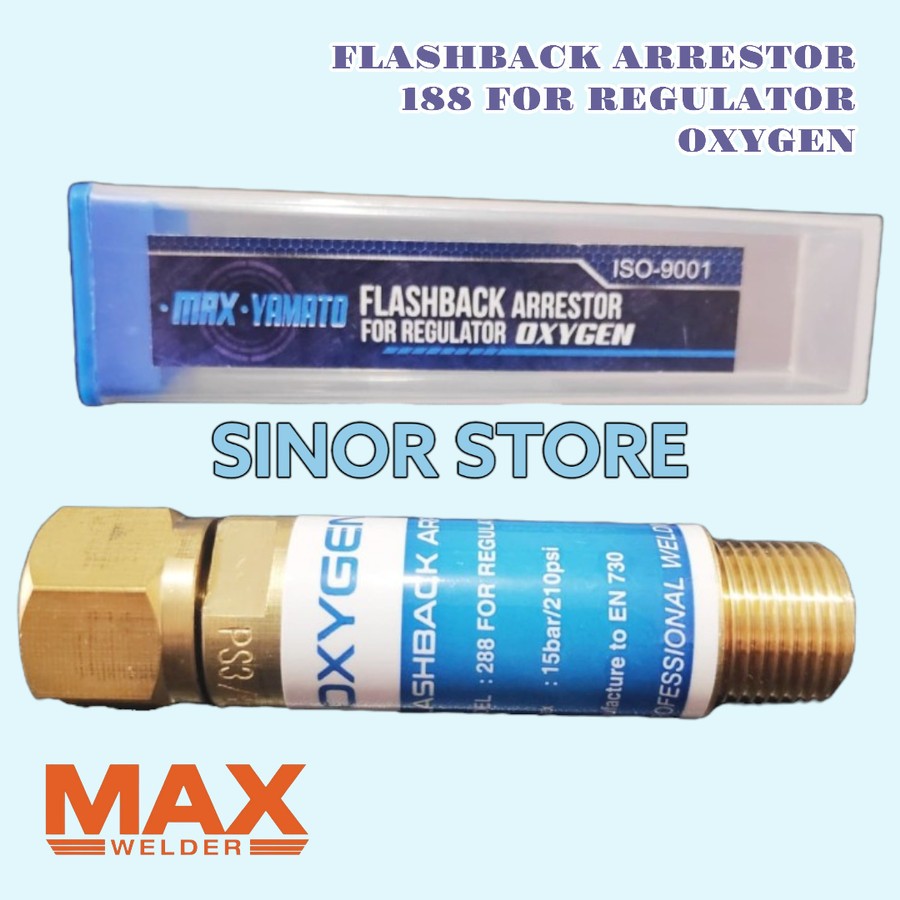 Jual FLASHBACK Arrestor For REGULATOR OXYGEN Blender Las Potong Flash ...