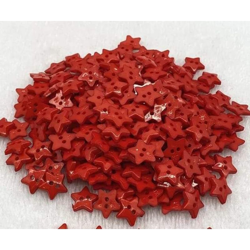 Jual Kancing Bintang Merah 12mm (50 pcs) | Shopee Indonesia