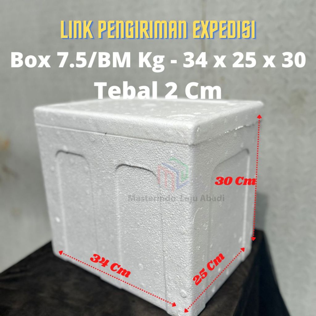 Jual Styrofoam Box 7.5 Kg | Box BM 34x25x30 Cm (Expedisi Tanpa Garansi Pecah) | Shopee Indonesia