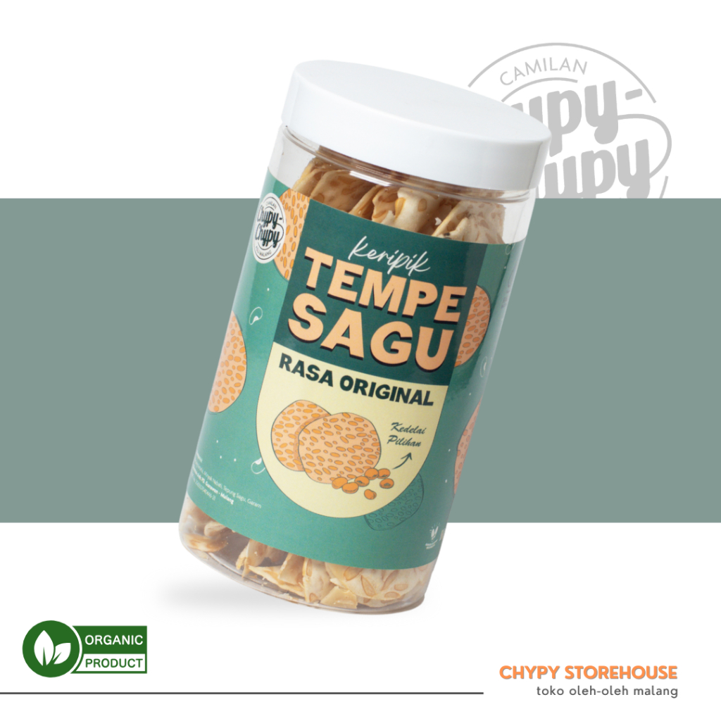 Jual Chypy Keripik Tempe Sagu Malang Rasa Original - Kemasan Toples ...