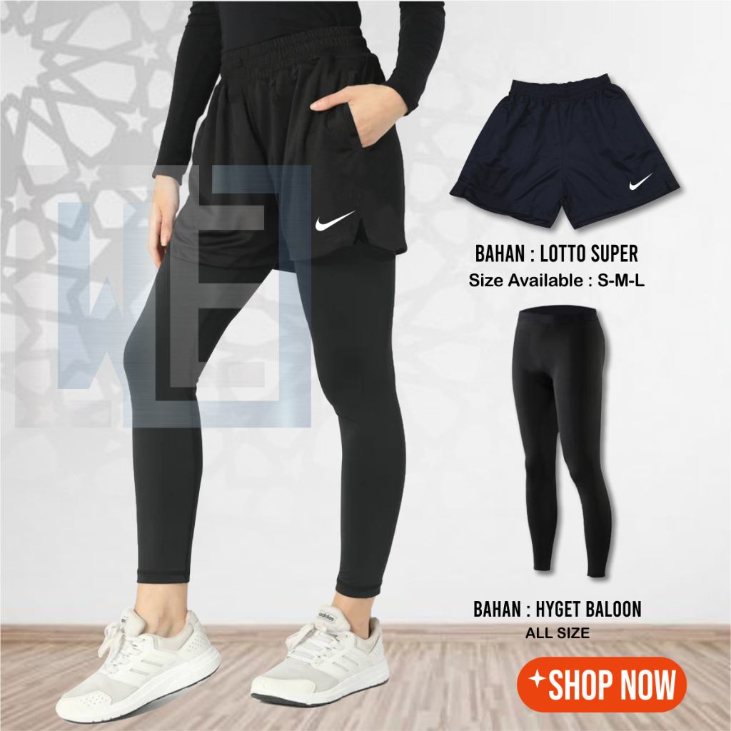 Jual Celana Pendek Wanita 2 in 1 Celana Olahraga Wanita Legging Celana Badminton Volly Wanita ...