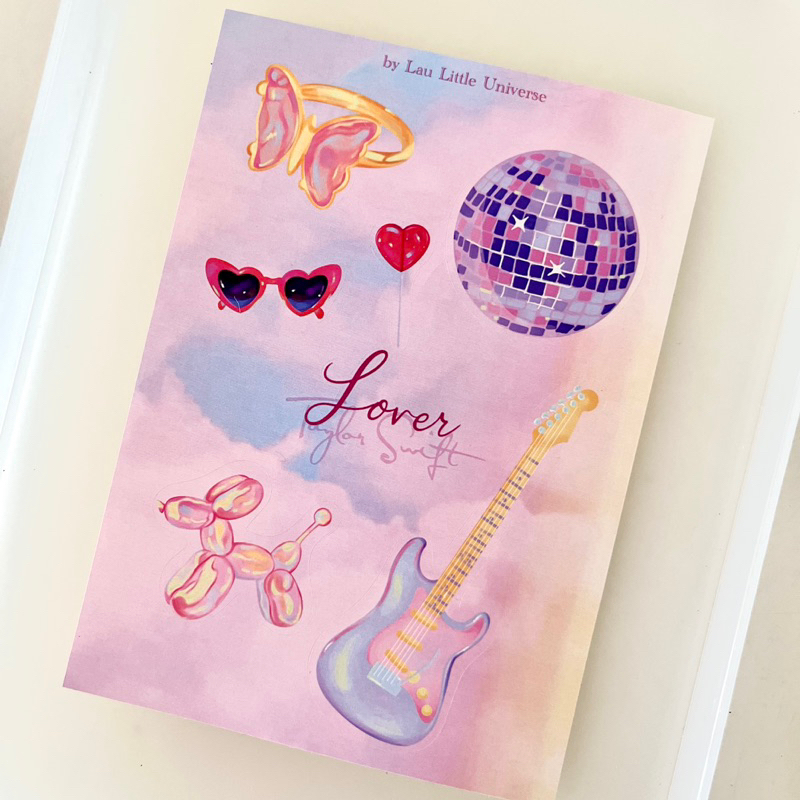 Jual Taylor Swift: Lover Sticker Sheet by Lau Little Universe | Sticker ...