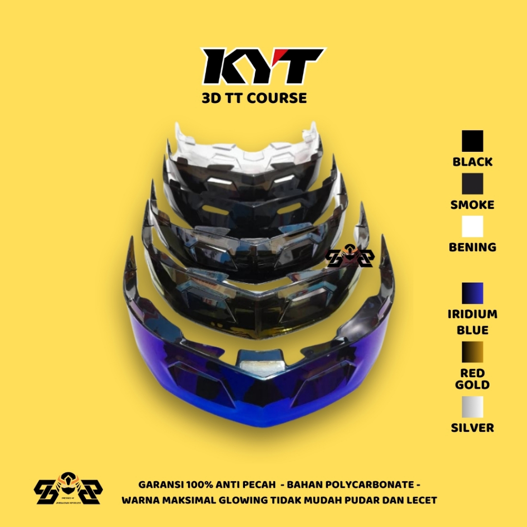 Jual Spoiler Helm 3D KYT TT Course HELM KYT 3D SPOILER HELM spolier ...