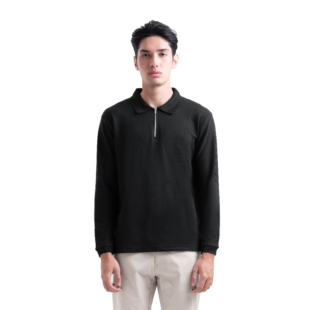 Jual Half Zip Kaos Polo Shirt Lengan Panjang by CELANASTUDIO | Shopee ...